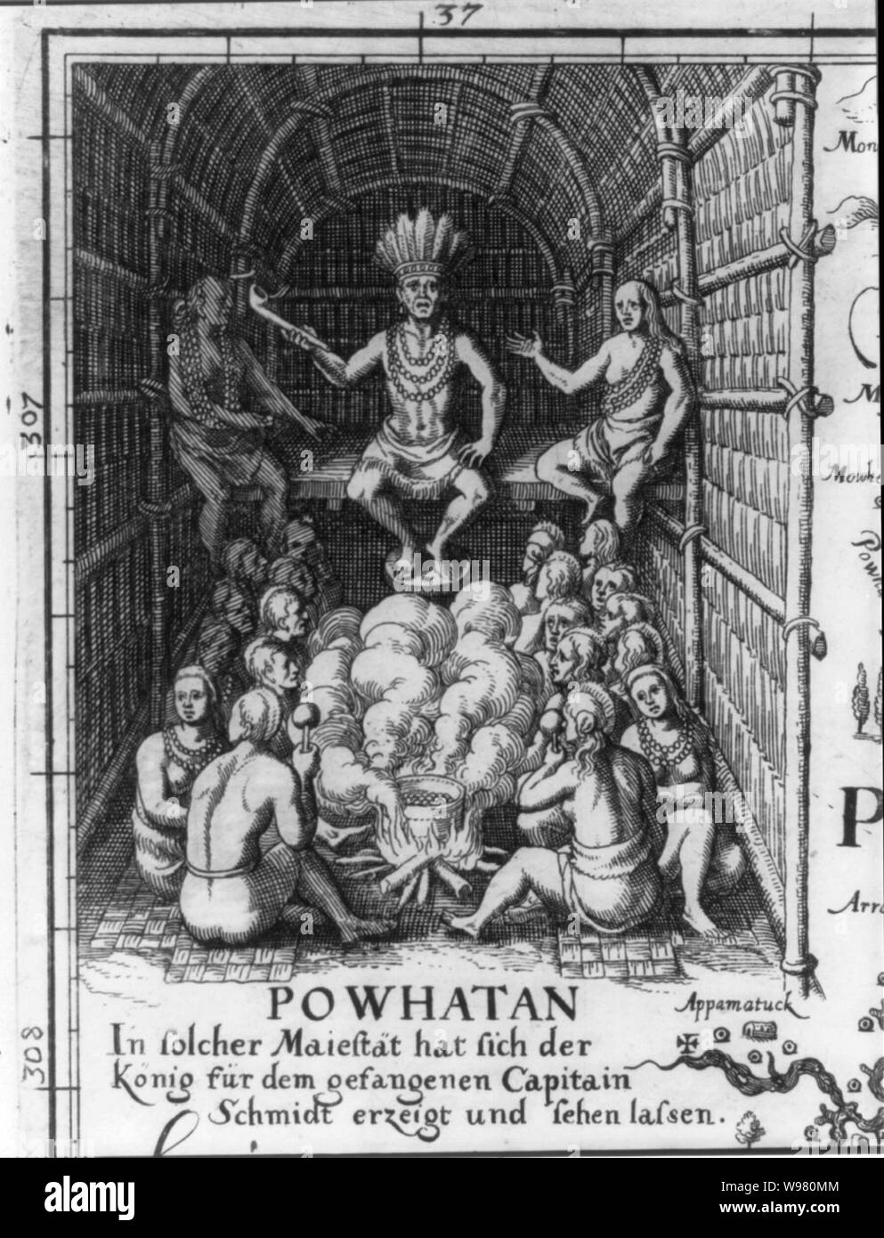 Map of powhatan Black and White Stock Photos & Images - Alamy