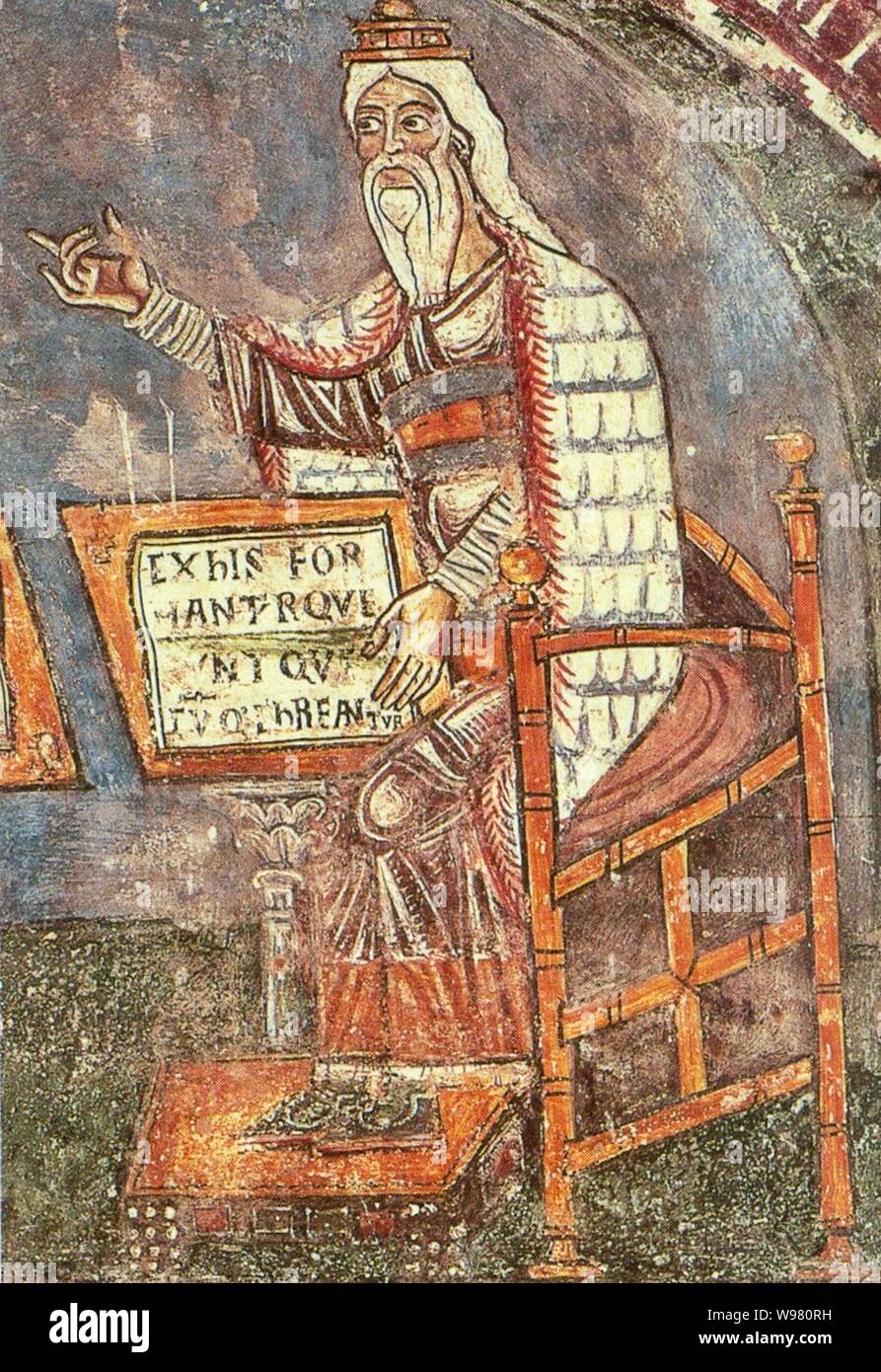 Detail of a Roman fresco depicting Hippocrates Stock Photo - Alamy