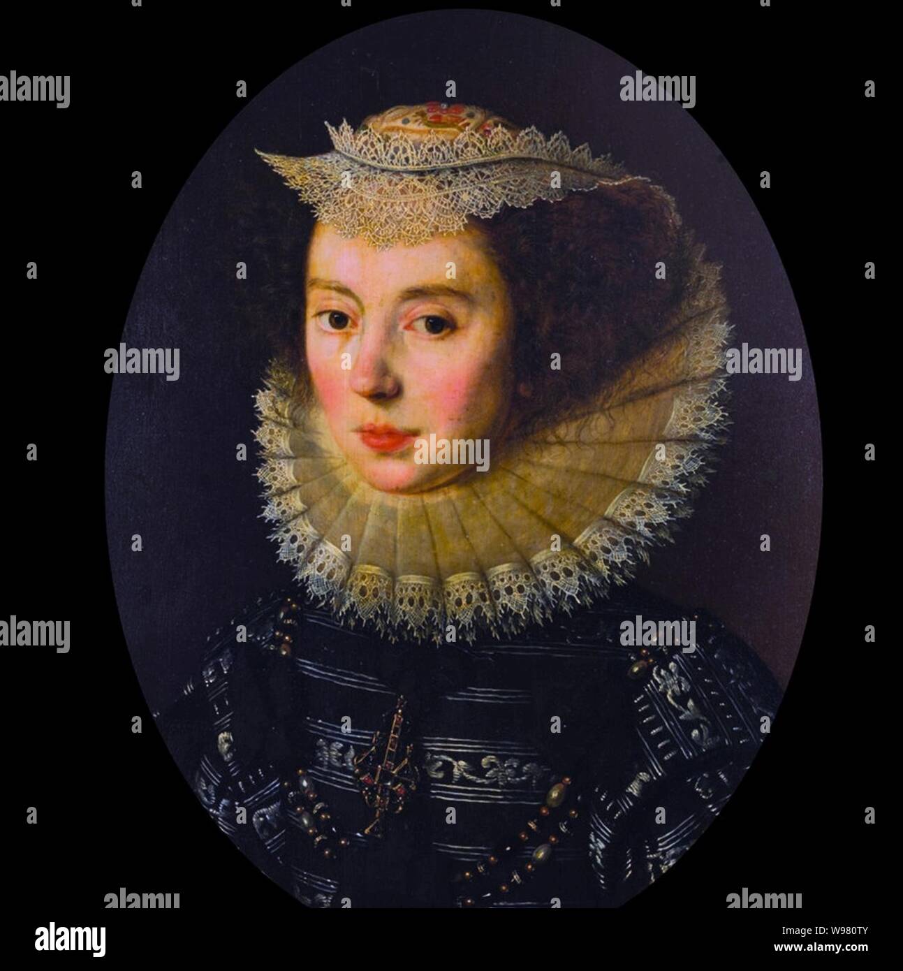 Detail of Alice Le Strange by John Hoskins Stock Photo - Alamy