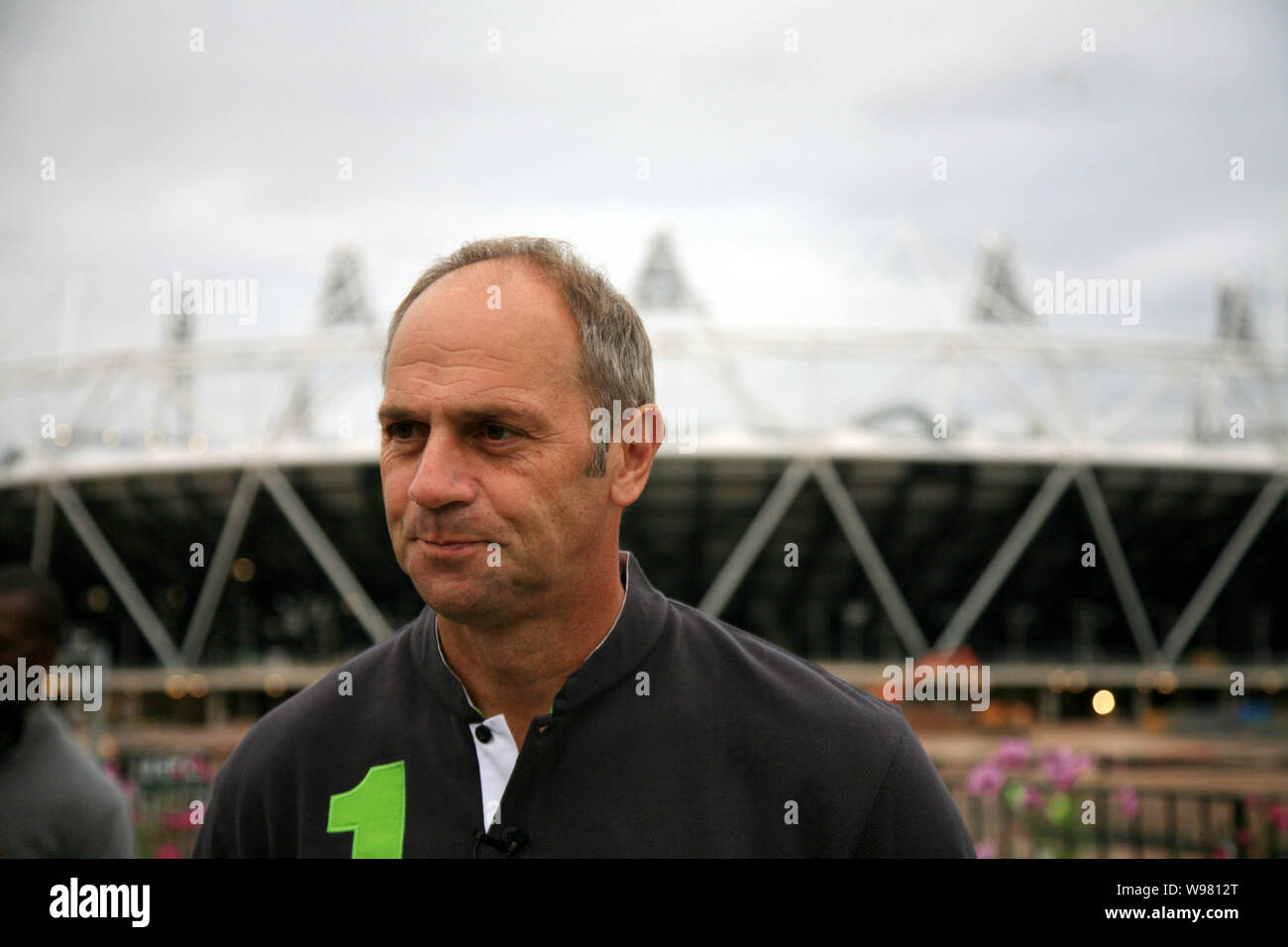 Olympic rowing champion Sir Steve Redgrave of England visits the ...