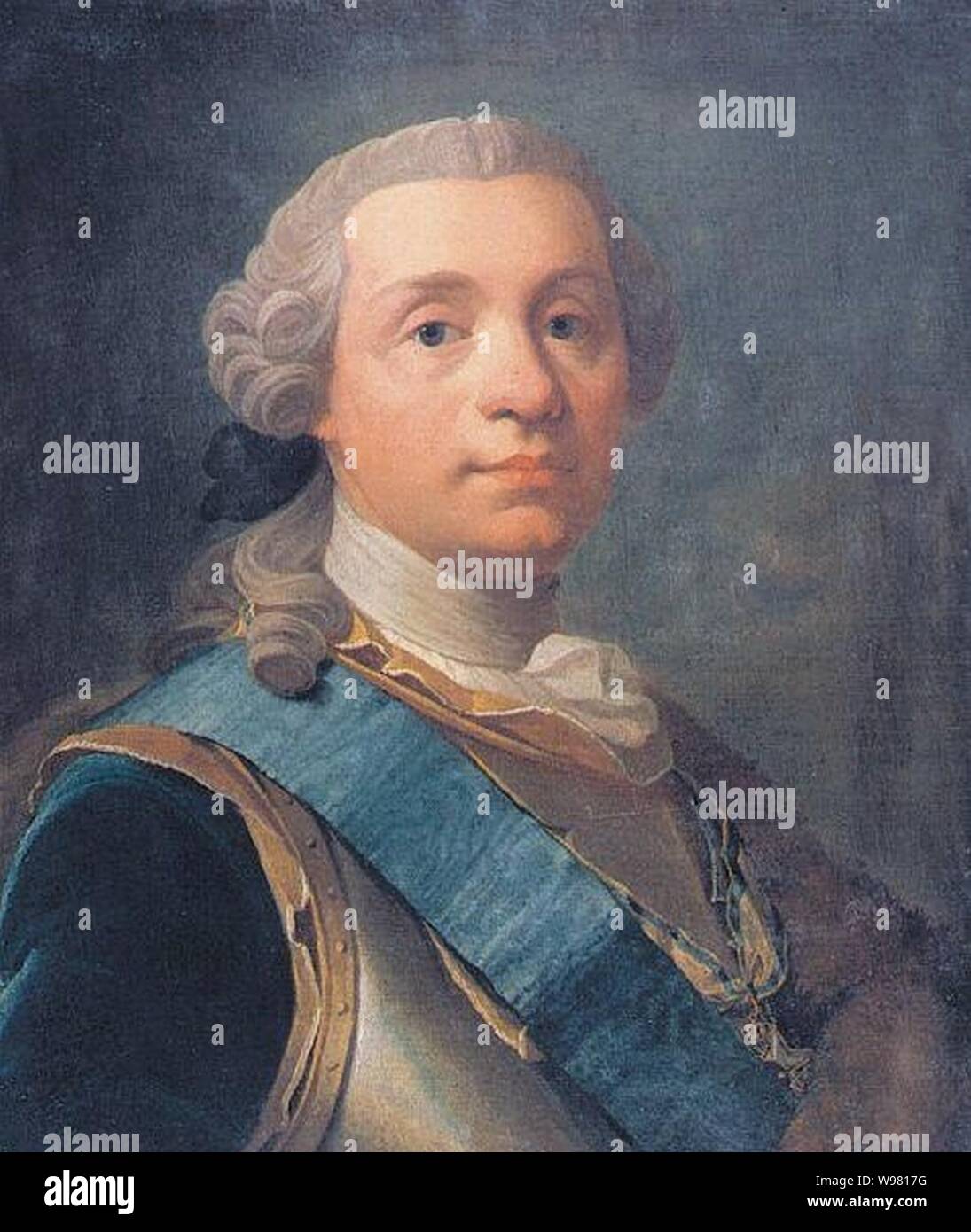 Detail of Olof Arenius-portrait of Augustin Ehrensvärd Stock Photo - Alamy