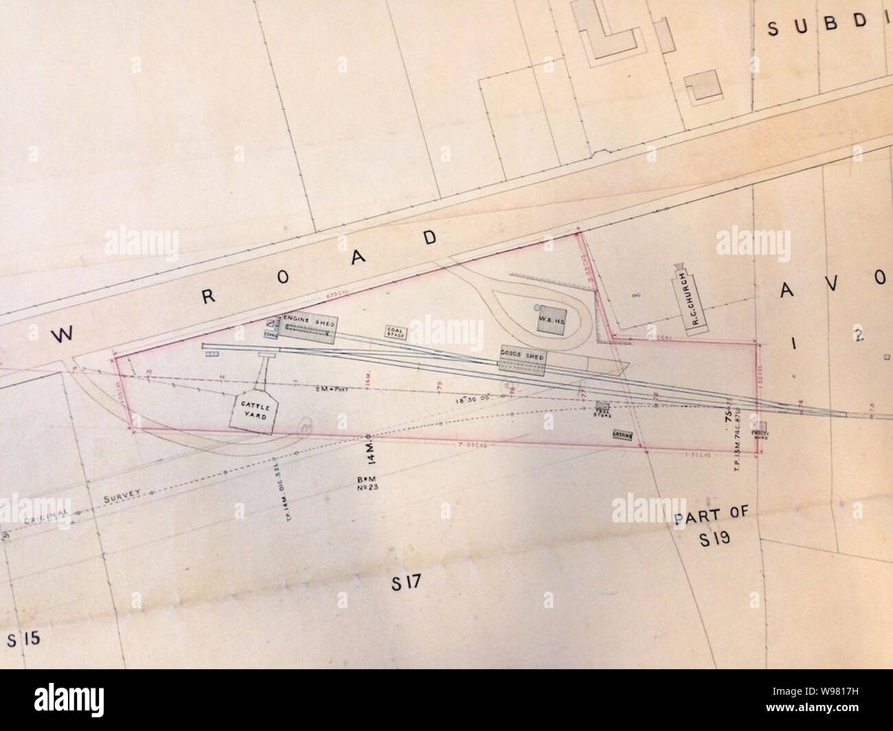 Detail of Newcastle, 1892 from PWD plan 2166 Stock Photo - Alamy