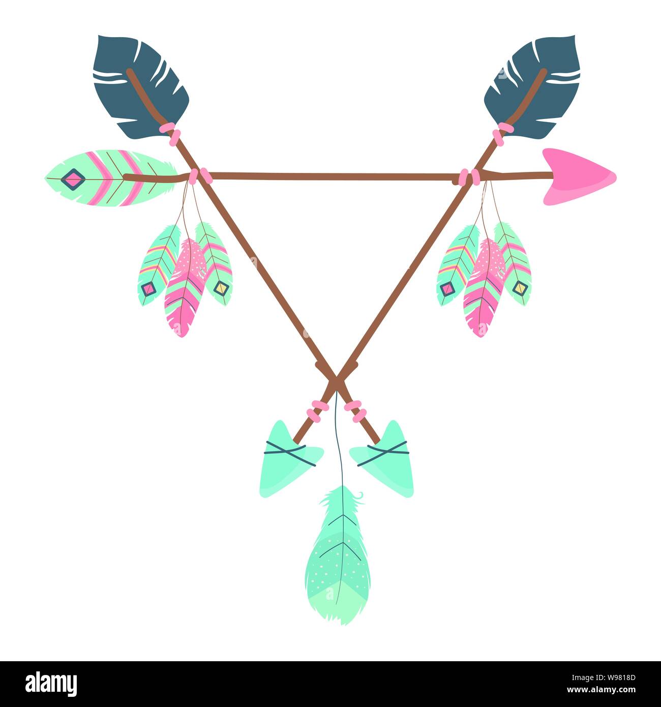Boho arrow design, Bohemic decoration vintage fashion abstract art and ...