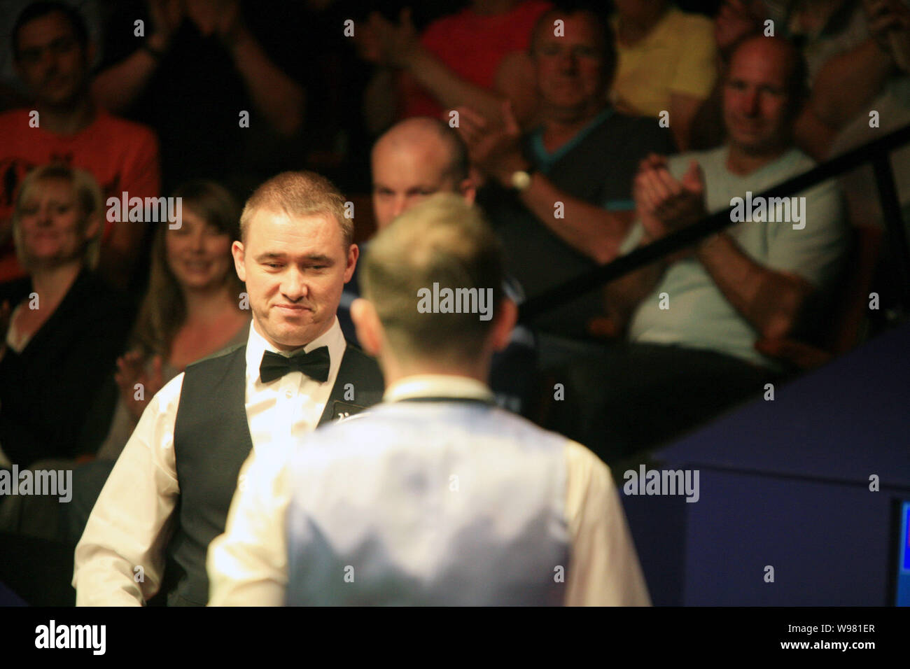 Scottish snooker player Stephen Hendry is pictured in the second round ...