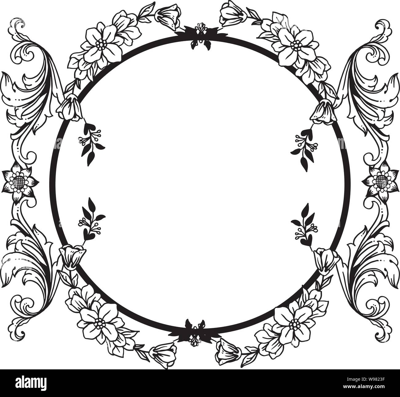 Various shape of card, feature floral frame, wallpaper unique. Vector ...