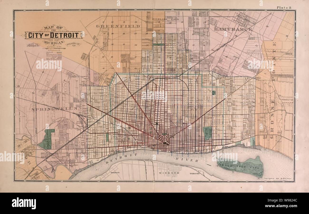 Detailed official atlas of Wayne County, Michigan - containing general ...