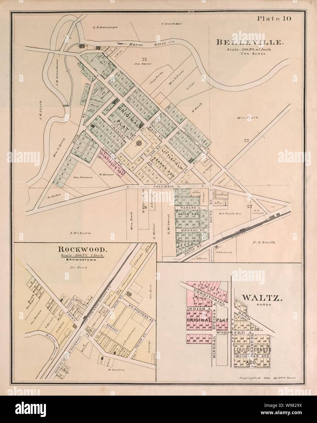 Detailed official atlas of Wayne County, Michigan - containing general ...