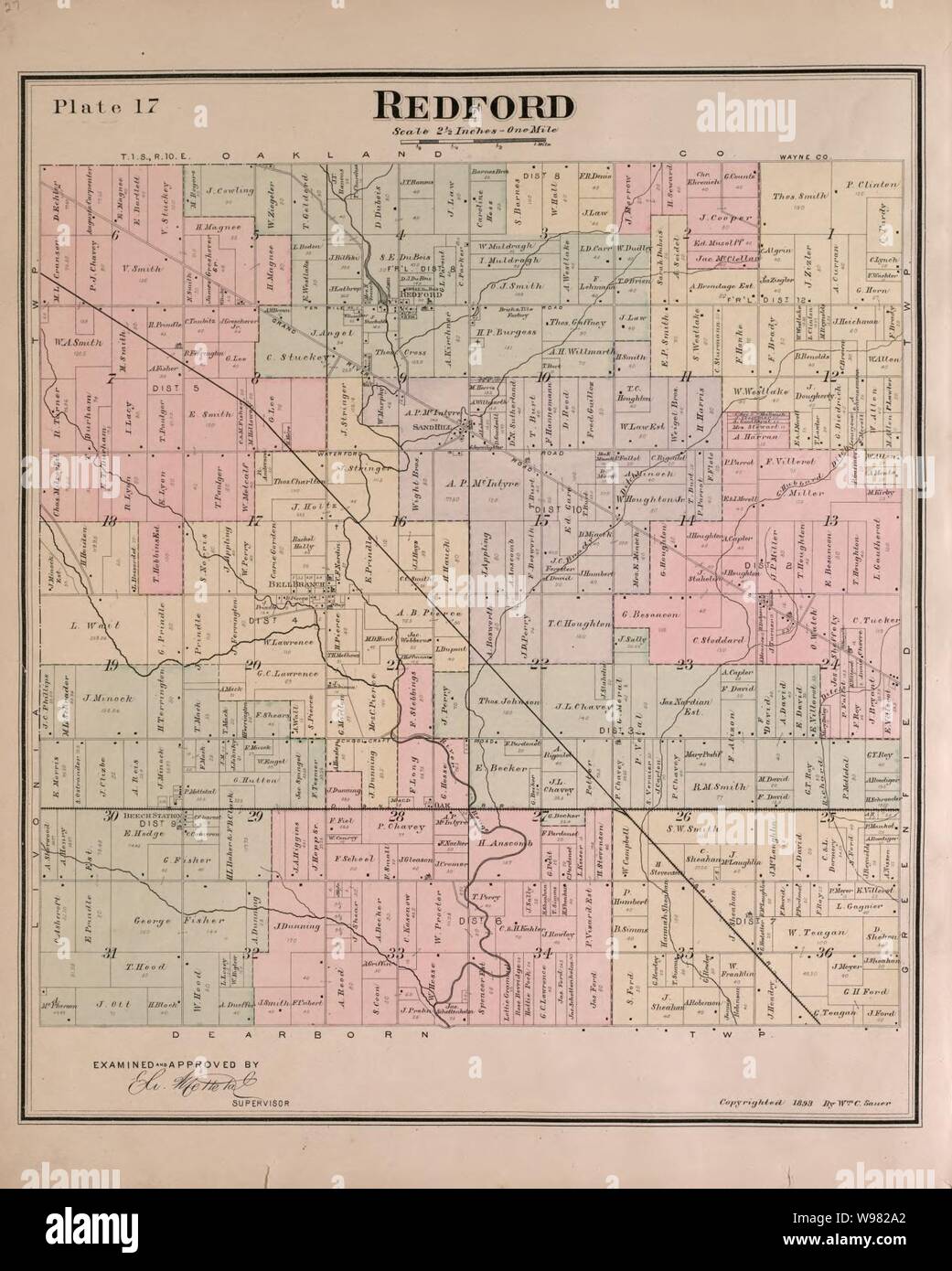 Detailed official atlas of Wayne County, Michigan - containing general ...