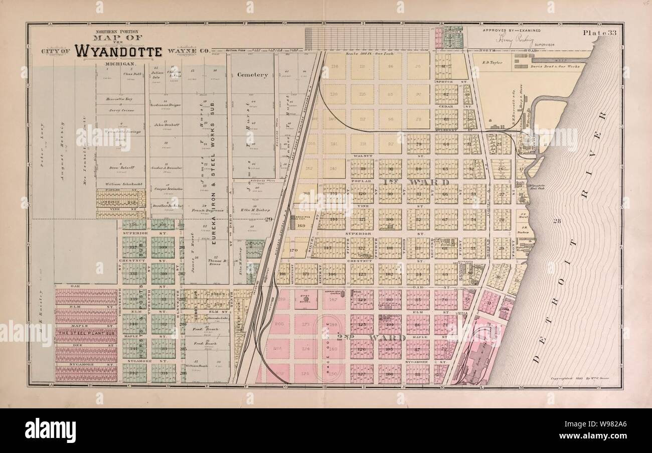 Detailed official atlas of Wayne County, Michigan - containing general ...