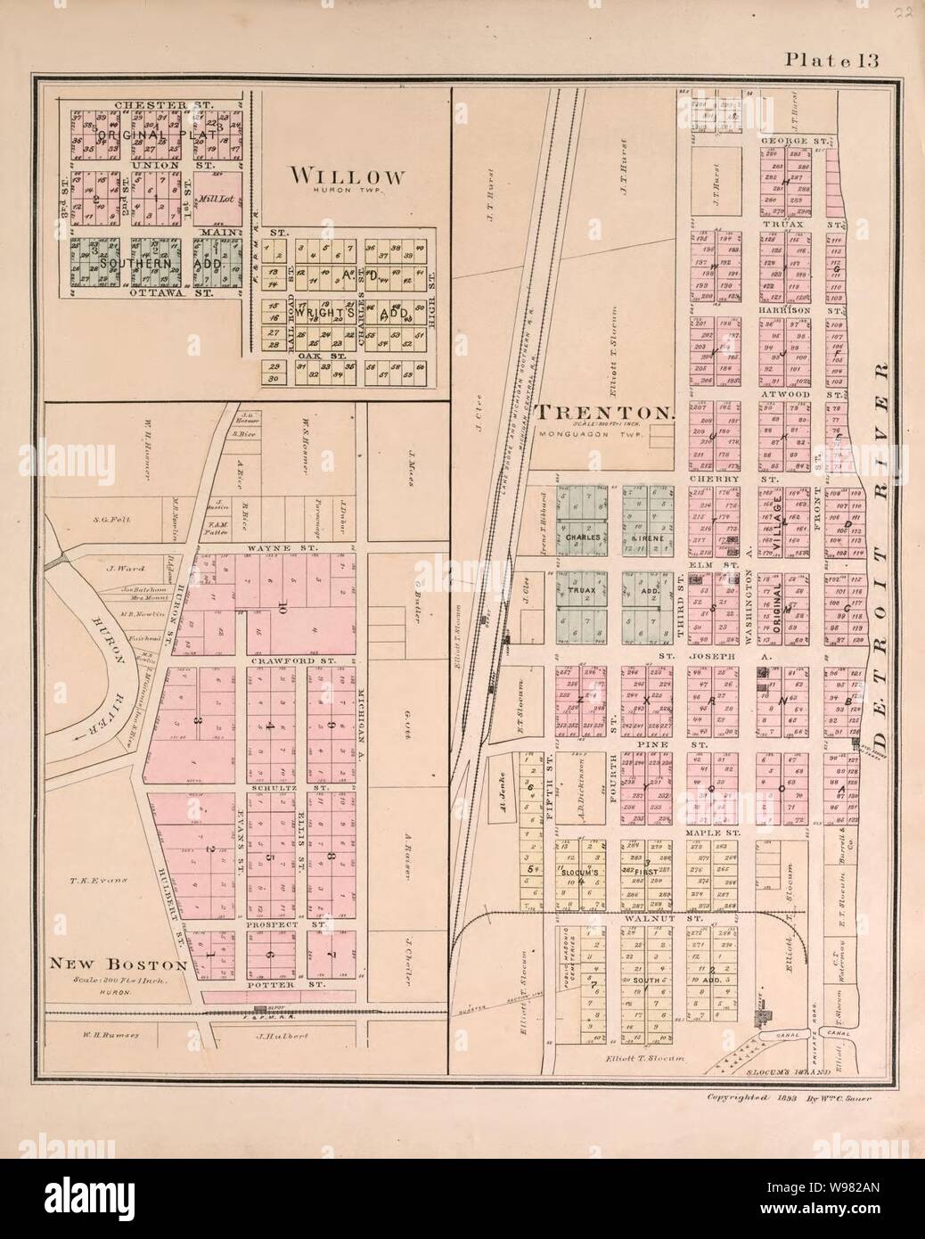 Detailed official atlas of Wayne County, Michigan - containing general ...