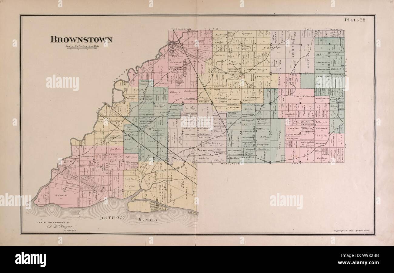 Detailed official atlas of Wayne County, Michigan - containing general ...