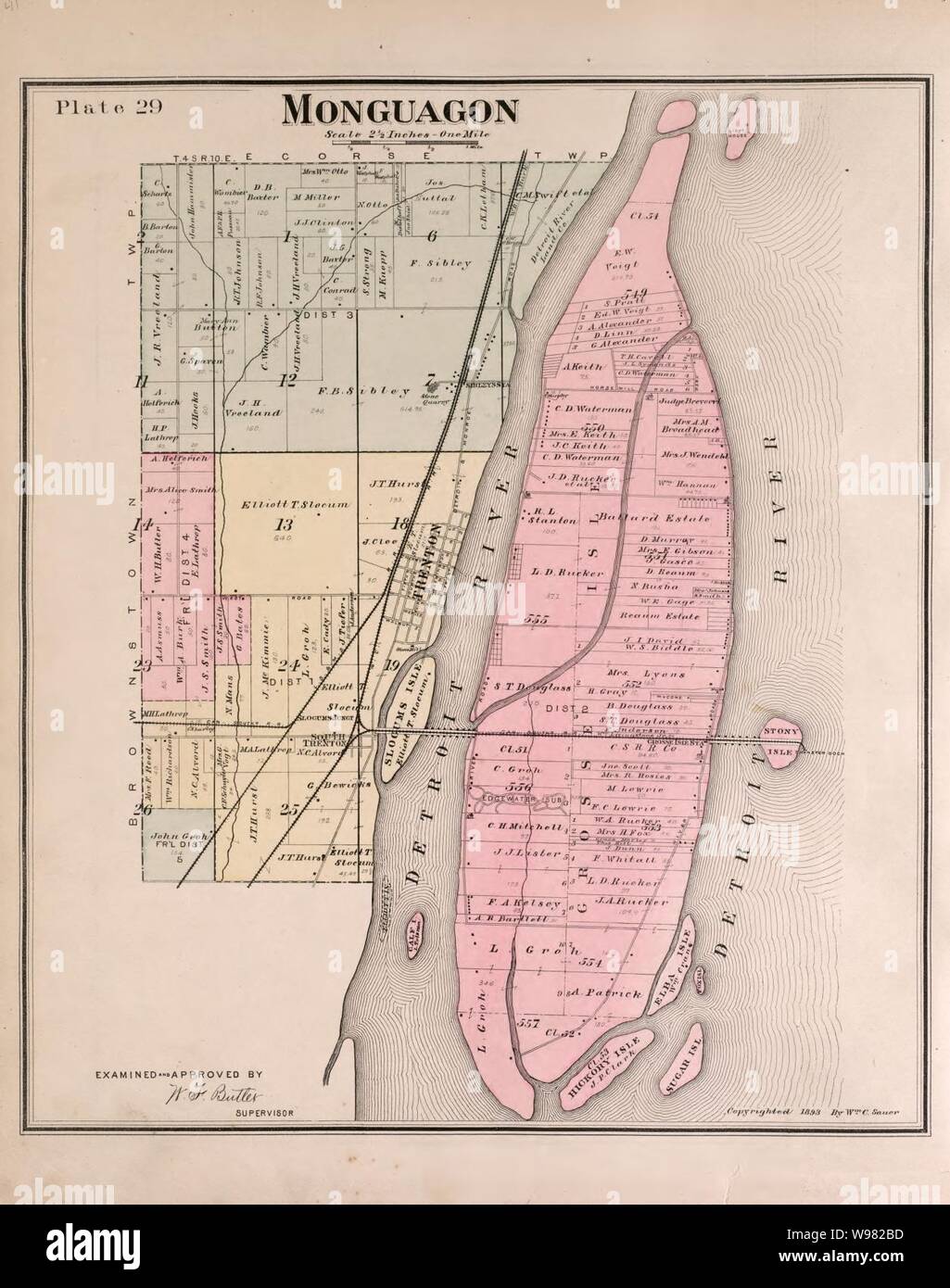 Detailed official atlas of Wayne County, Michigan - containing general ...