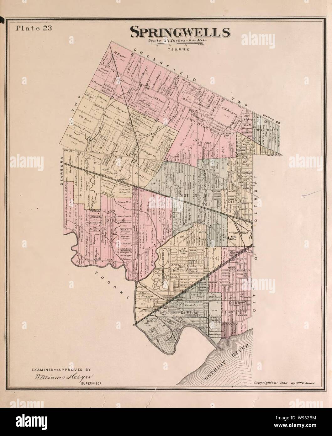 Detailed official atlas of Wayne County, Michigan - containing general ...