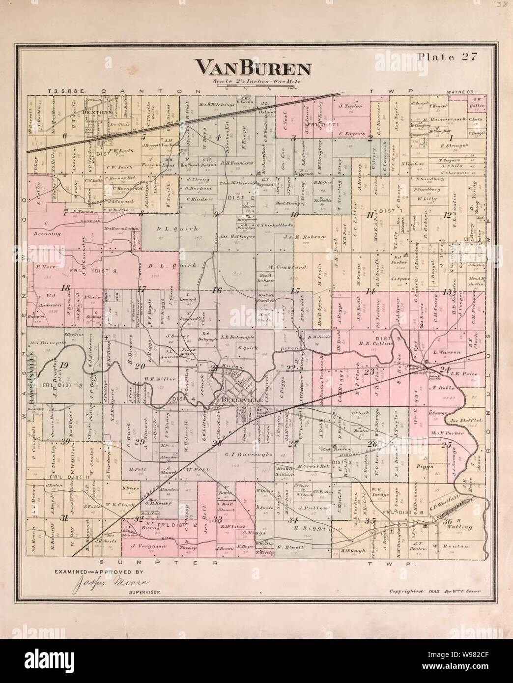 Detailed official atlas of Wayne County, Michigan - containing general ...