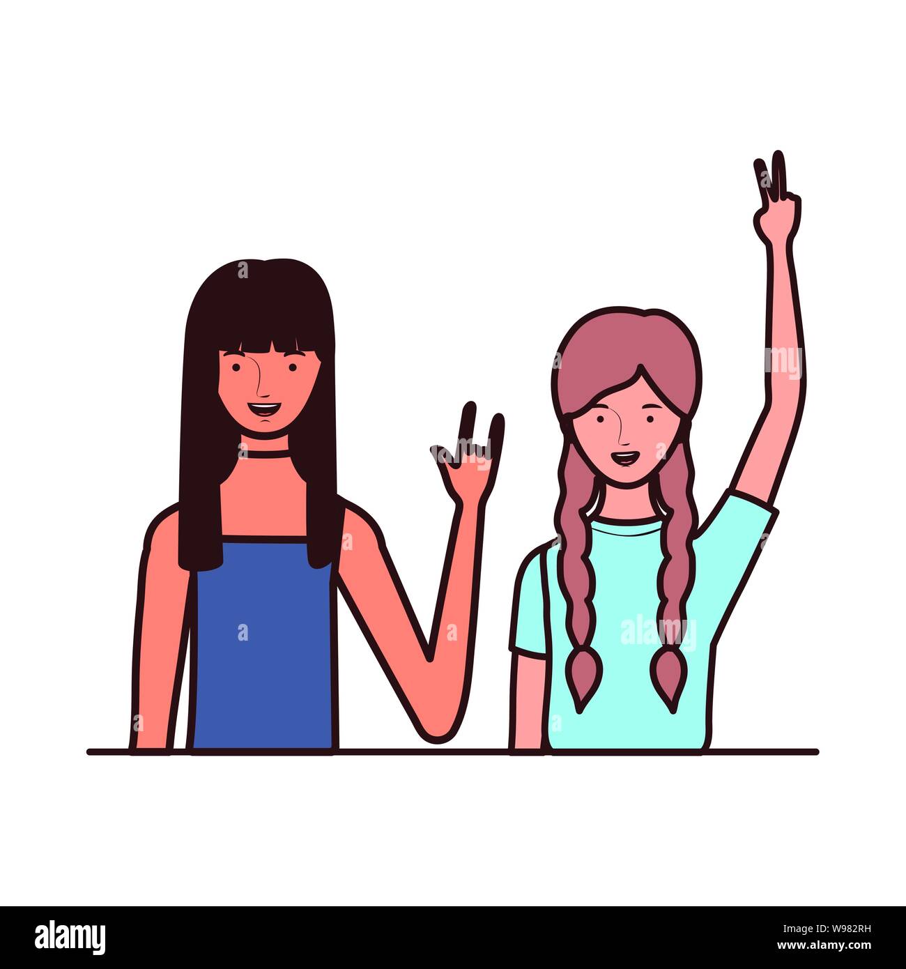 young women on white background Stock Vector Image & Art - Alamy