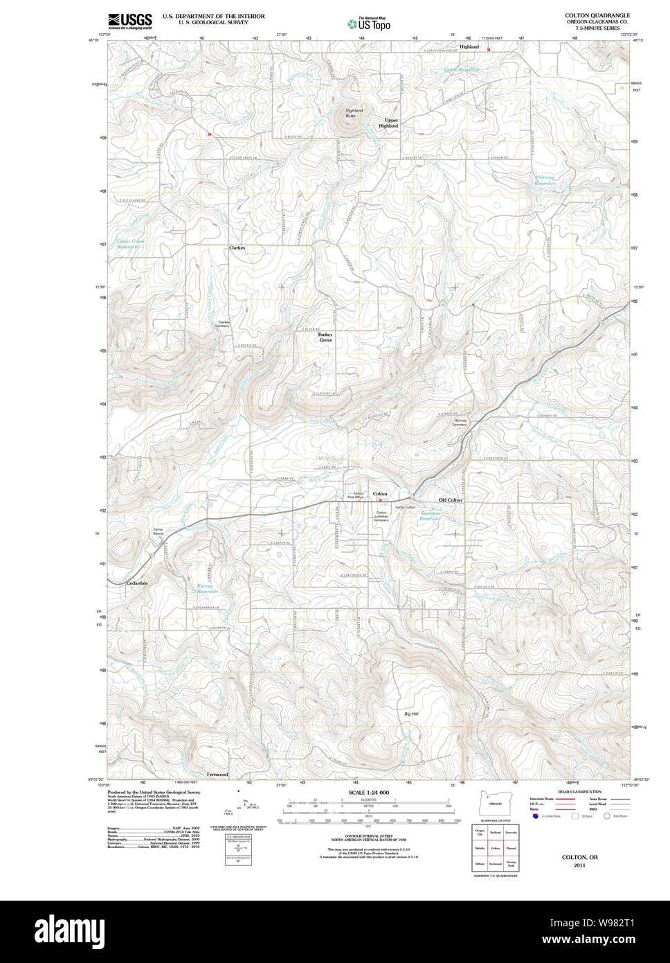 Colton map of oregon hi-res stock photography and images - Alamy