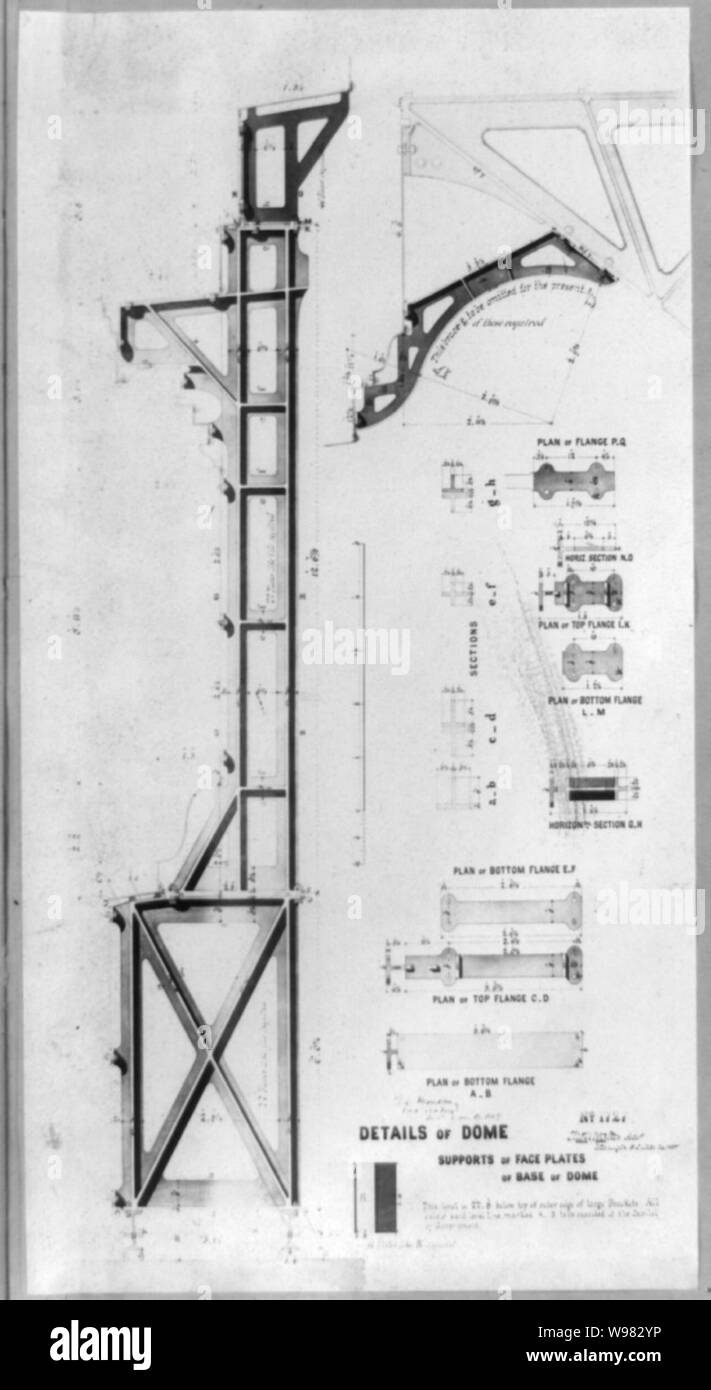 Details of dome, supports of face plates of base of dome Stock Photo ...