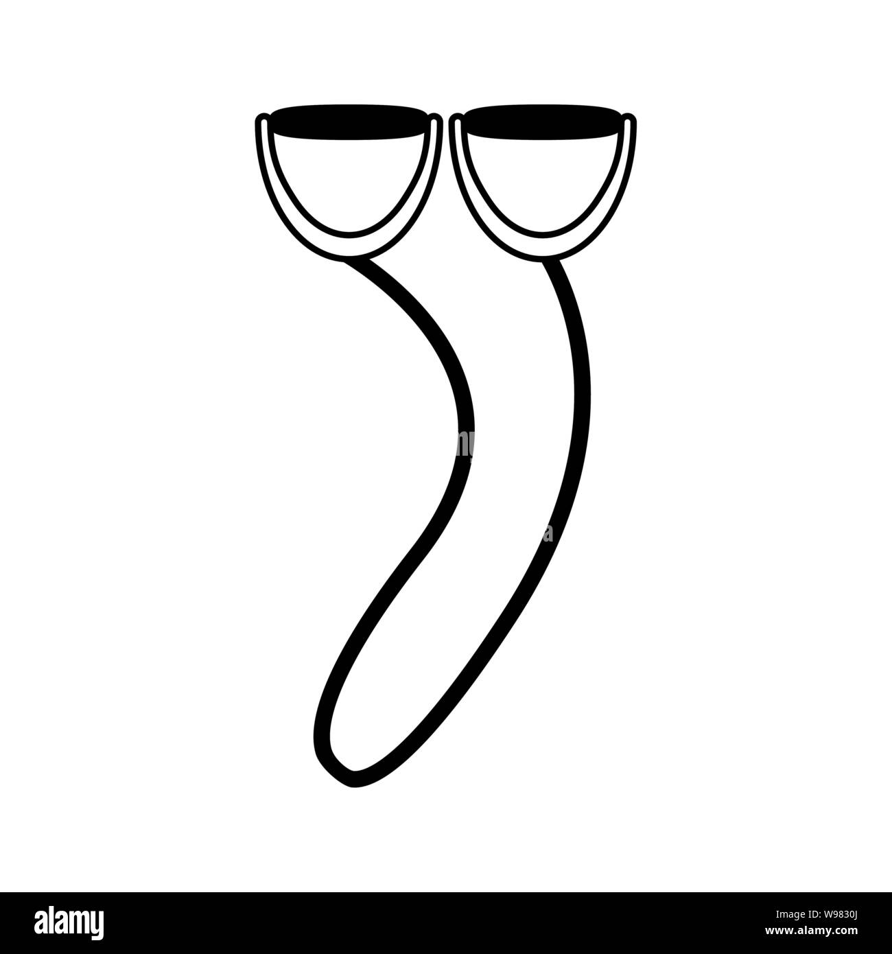 glasses lens optical heatlh cartoon in black and white Stock Vector ...