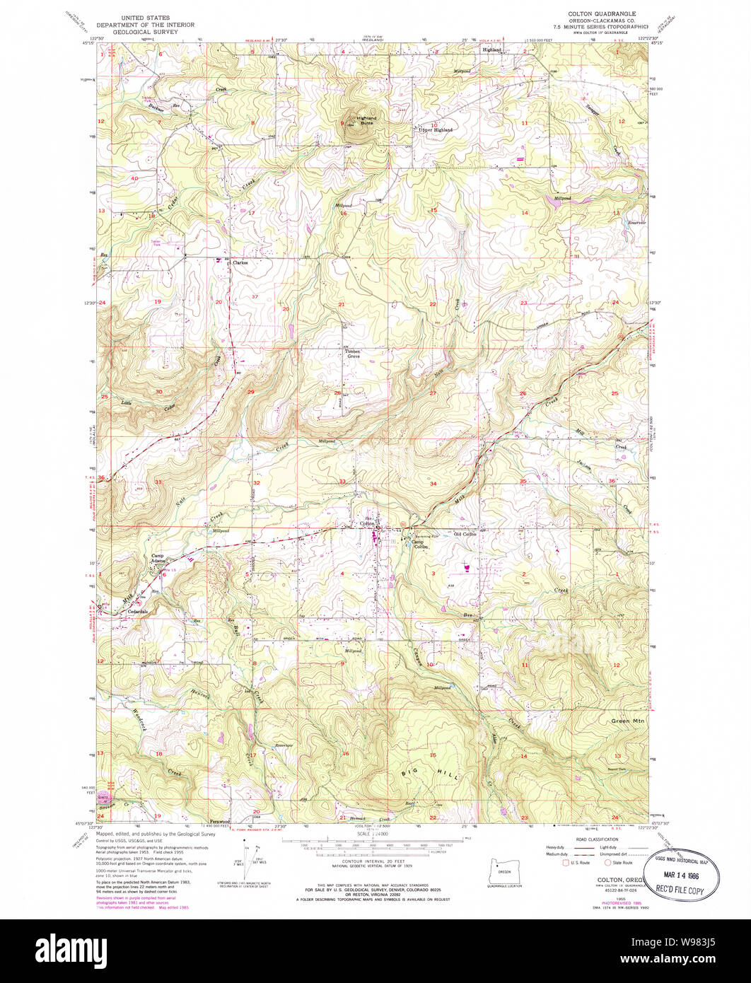 Colton map Cut Out Stock Images & Pictures - Alamy