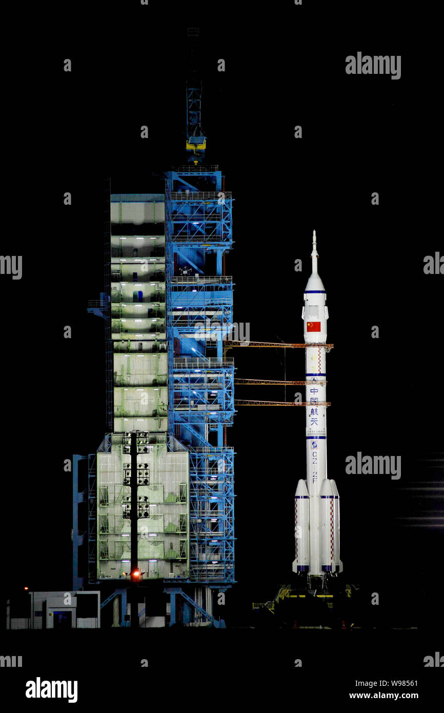 A Long March 2F (CZ-2F) carrier rocket carrying the Shenzhou VIII ...