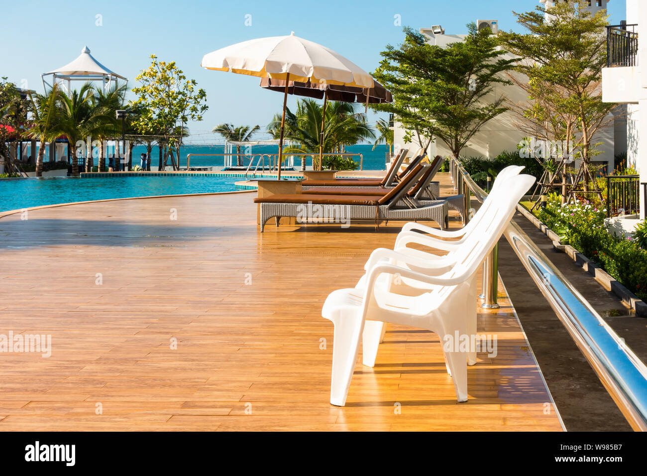 Swimming Pool for Relaxing and Spa in Vacation Summer at The Beach ...