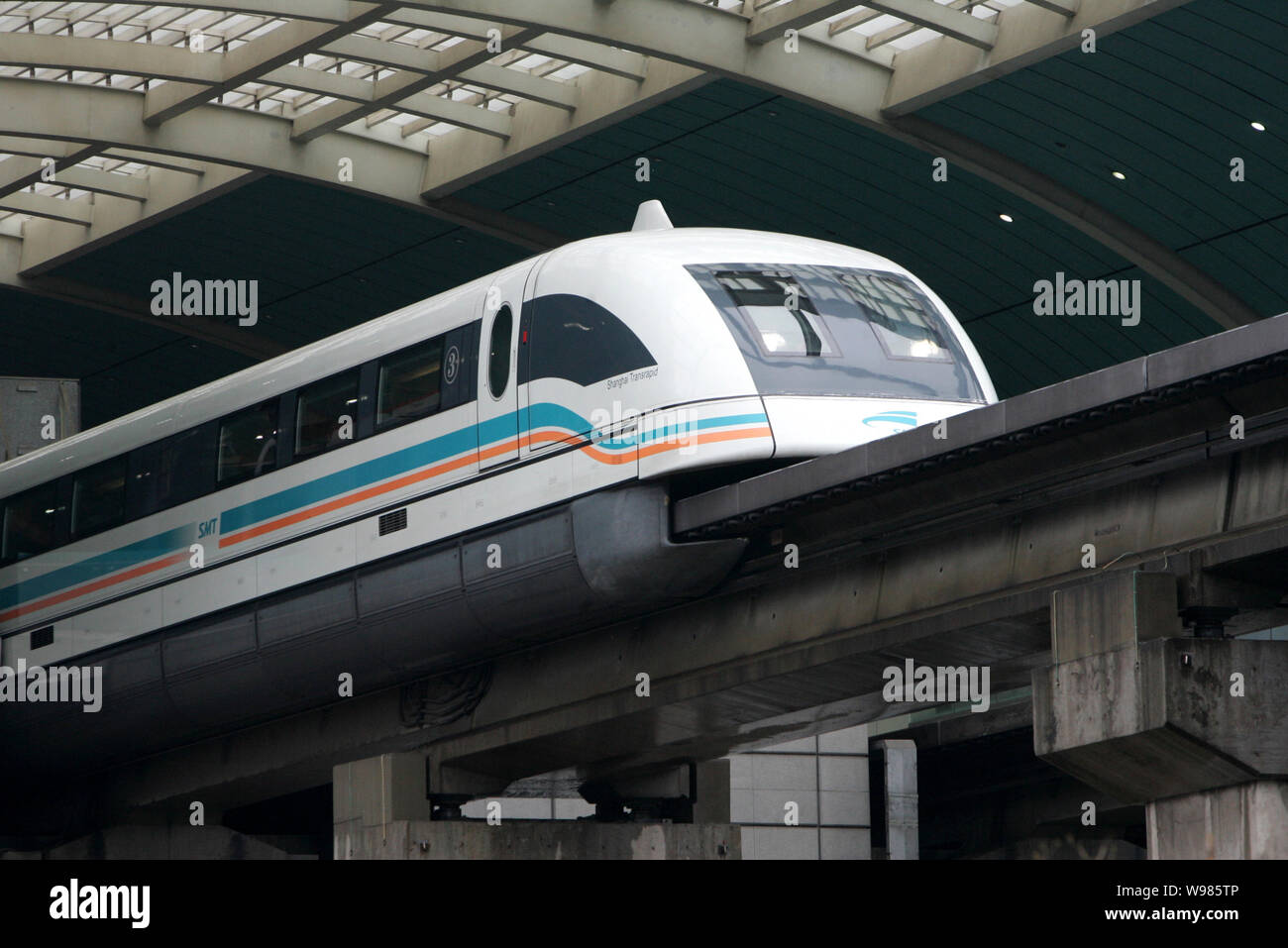--FILE--A maglev (transrapid) train leaves the Longyang Road Station in ...