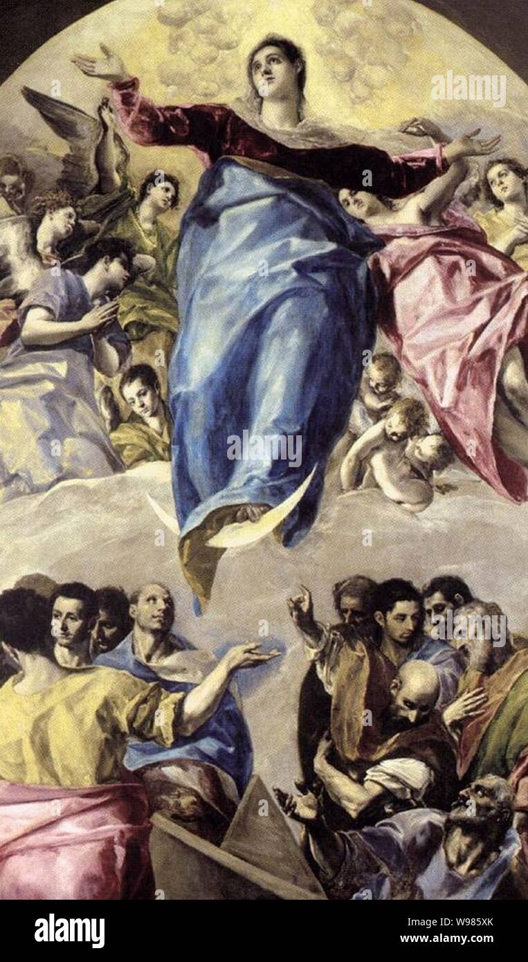 Detalle Asuncion Virgen Greco Maria Aragon Stock Photo - Alamy