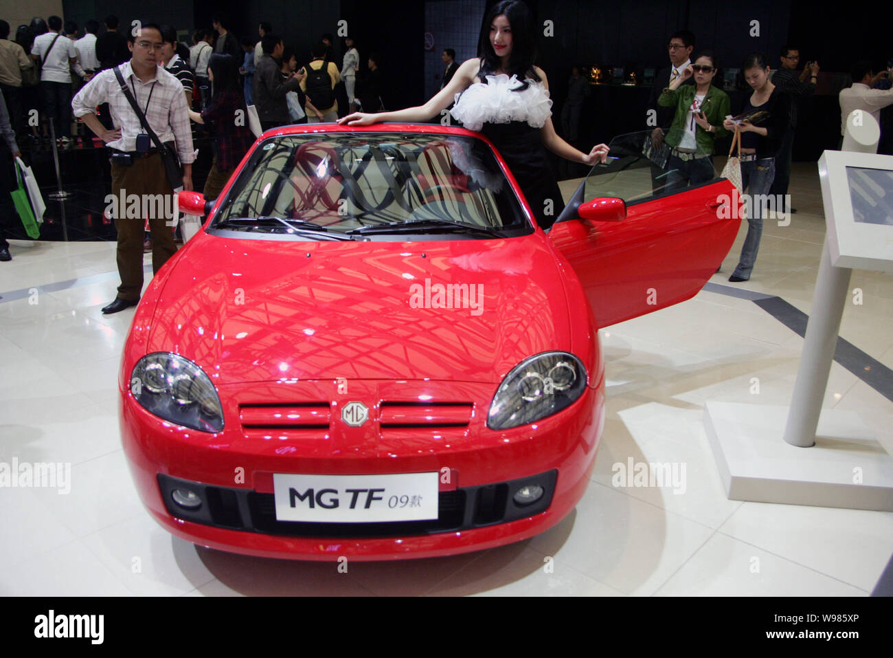 --File-- A MG TF Roadster is seen on display during an auto show in ...