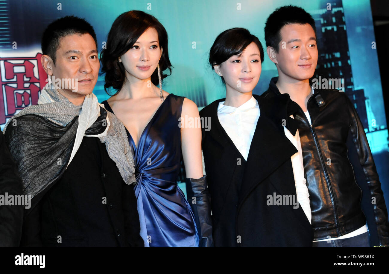 (From left) Hong Kong singer and actor Andy Lau. Taiwanese model and ...