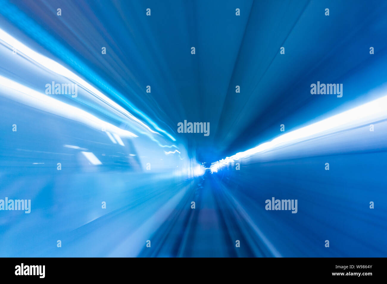 Abstract Motion Blurred of Metro Transportation Tunnel in Speed ...