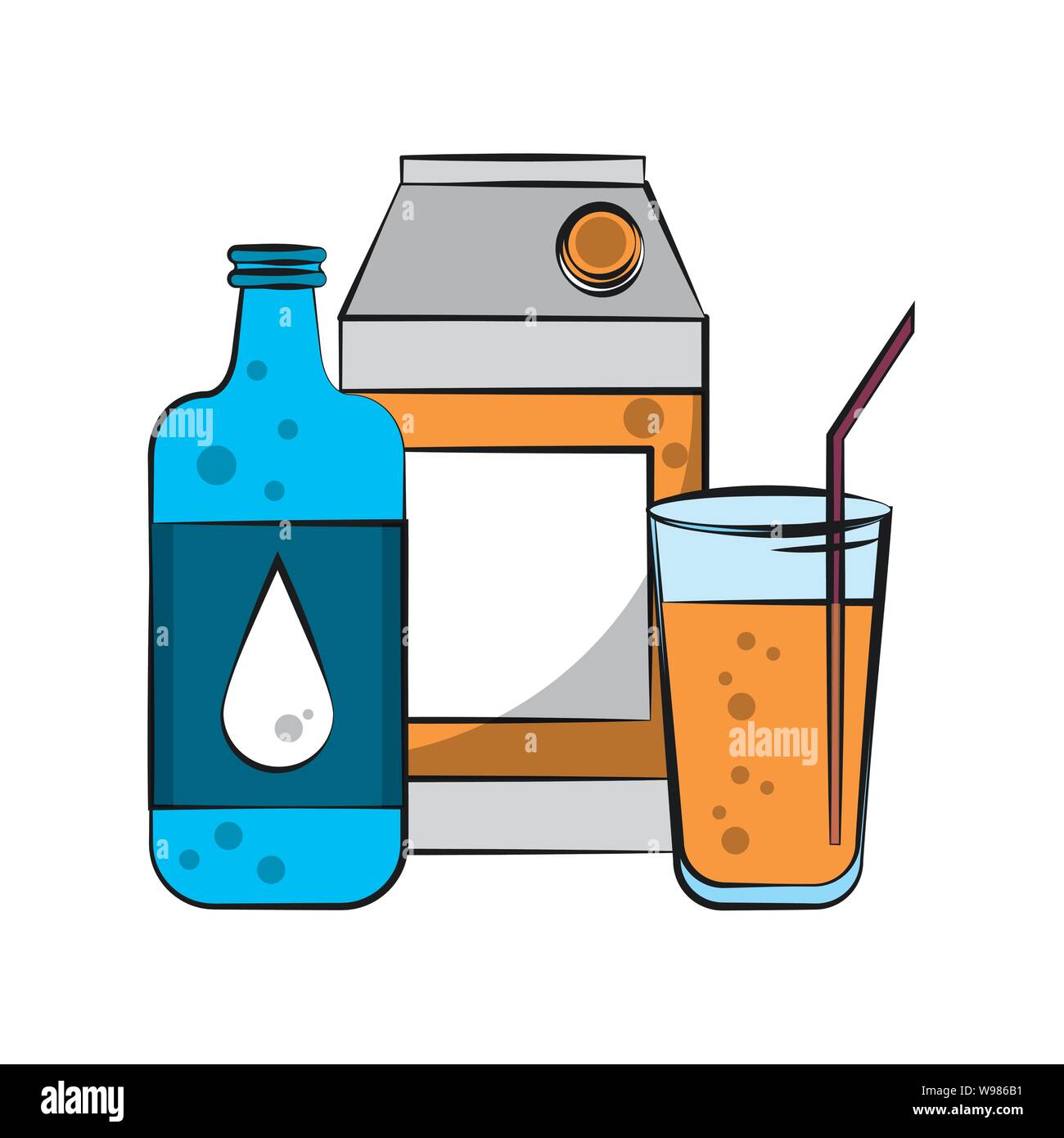 healthy diet drinking lifestyle cartoon Stock Vector Image & Art - Alamy