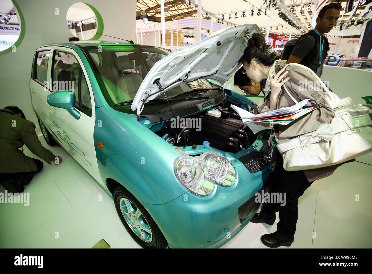 The Haima Fstar EV is seen on display at the 14th Shanghai ...