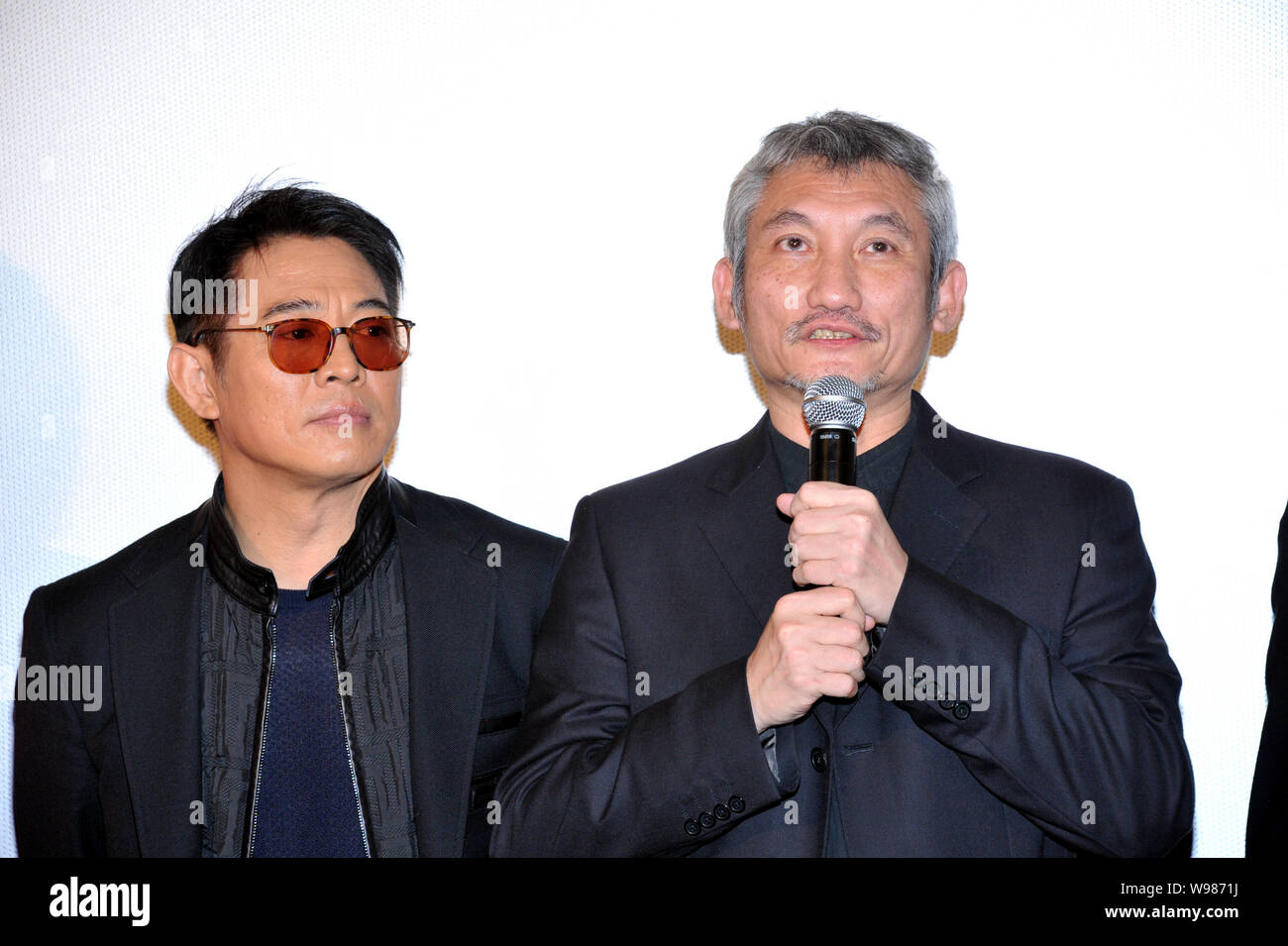 Chinese kungfu star Jet Li, left, and Hong Kong film director Hark Tsui ...