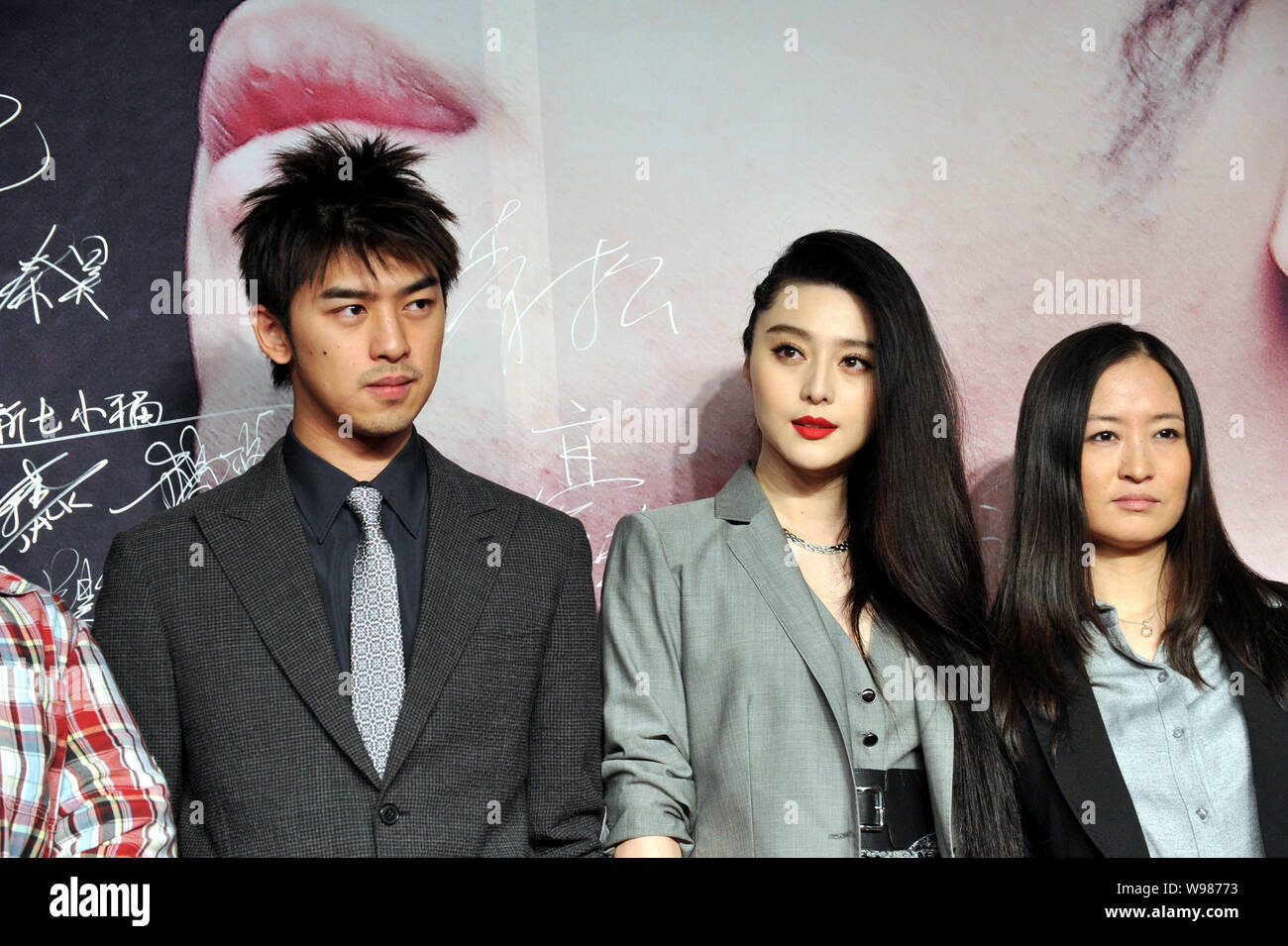 (From left) Taiwanese singer and actor Berlin Chen, Chinese actress Fan ...
