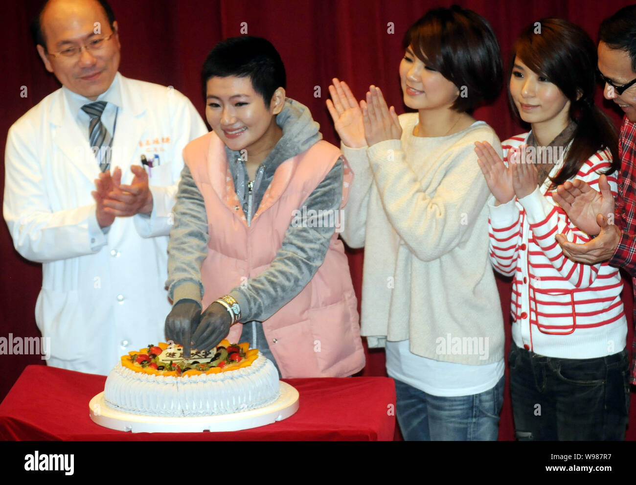 (From second left to right) Selina Jen (or Selina Ren), Ella Chen, and ...