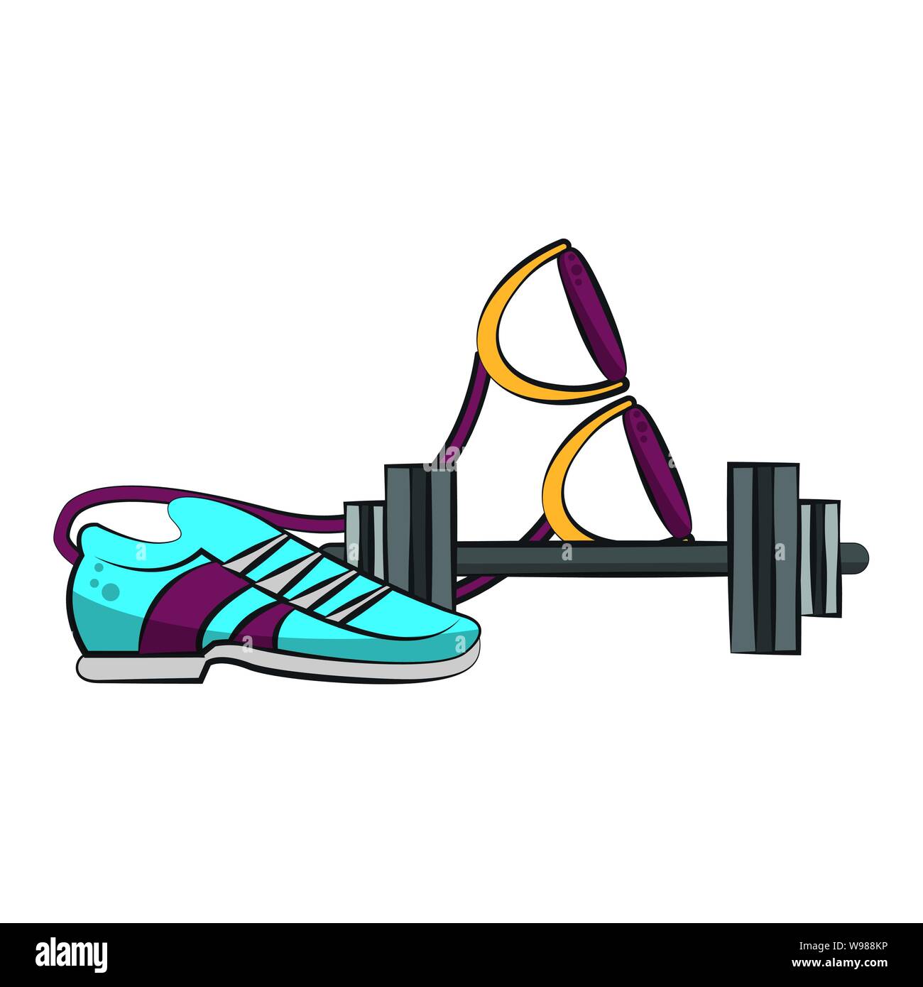 fitness sport heatlhy lifestyle cartoon Stock Vector Image & Art - Alamy