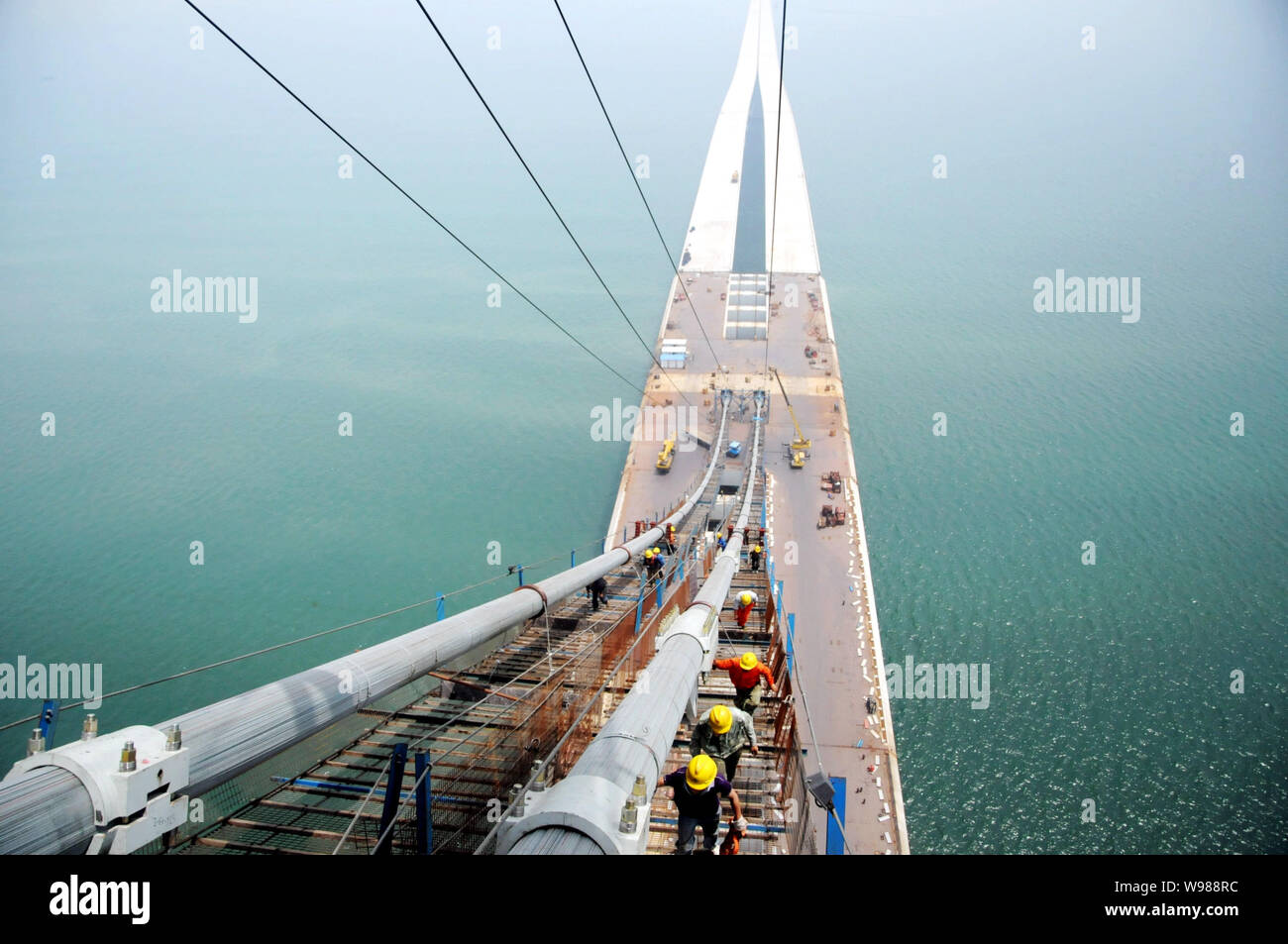 --FILE--The Qingdao Gulf Bridge, also known as the Qingdao Bay Bridge ...
