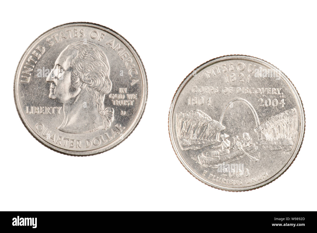 Obverse and reverse sides of the Missouri 2003d State Commemorative ...