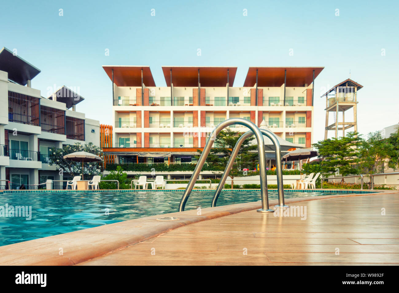 Swimming Pool for Relaxing and Spa in Vacation Summer at The Beach ...