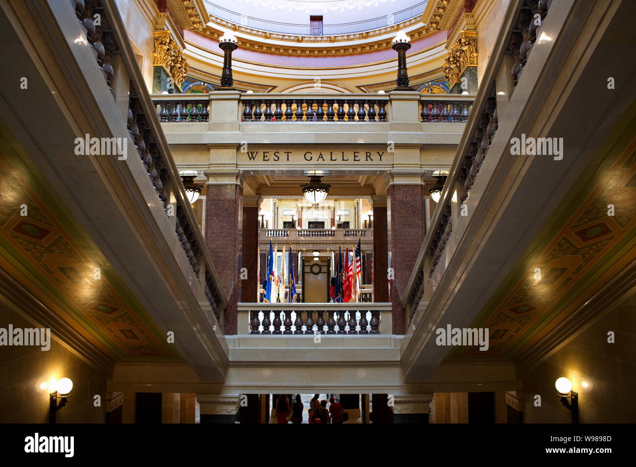 Wisconsin State Capitol, Madison, WI USA. Aug 2018. Inside the Capitol ...