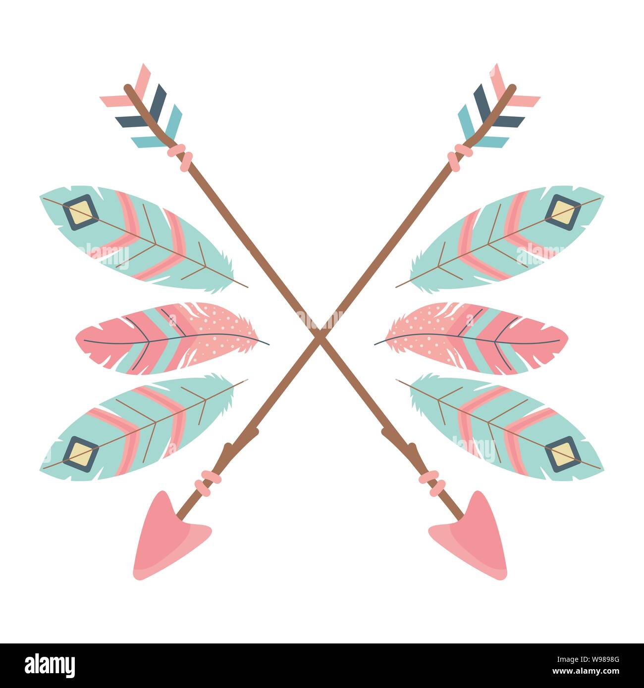 Boho arrow design, Bohemic decoration vintage fashion abstract art and ...