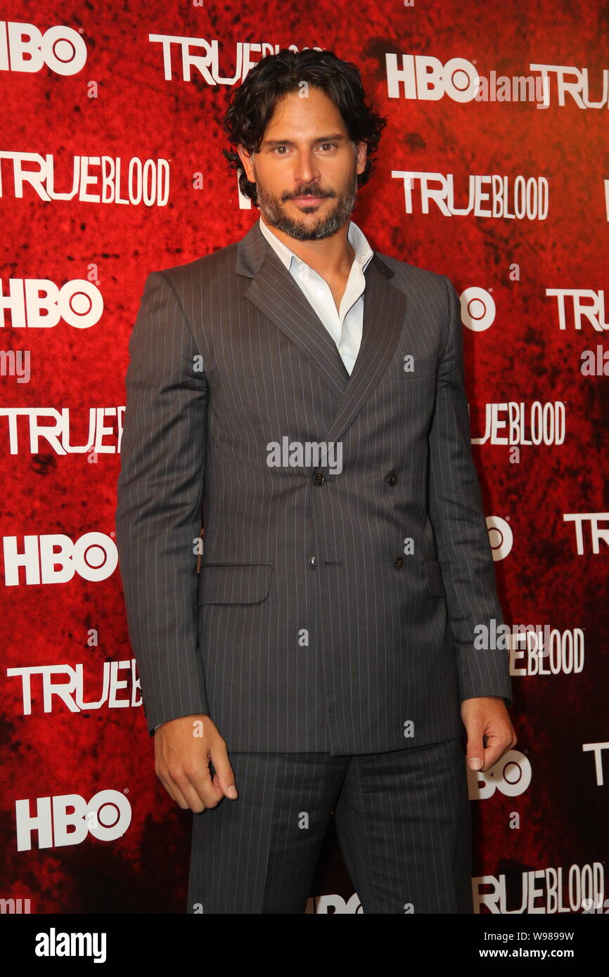 American actor Joe Manganiello is pictured during a press conference ...
