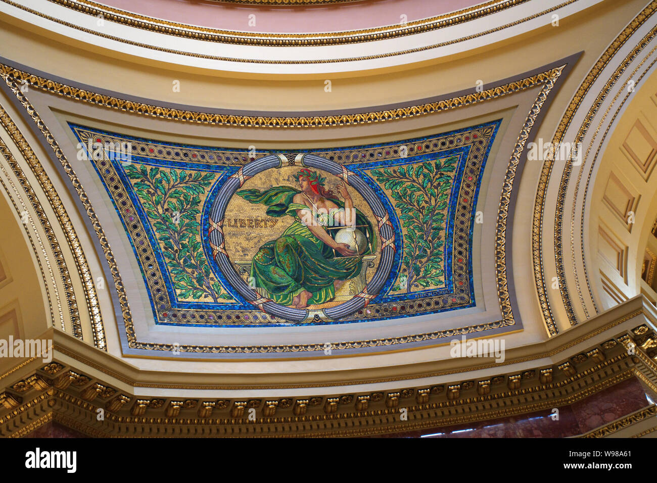 Wisconsin State Capitol, Madison, WI USA. Aug 2018. Inside the Capitol ...