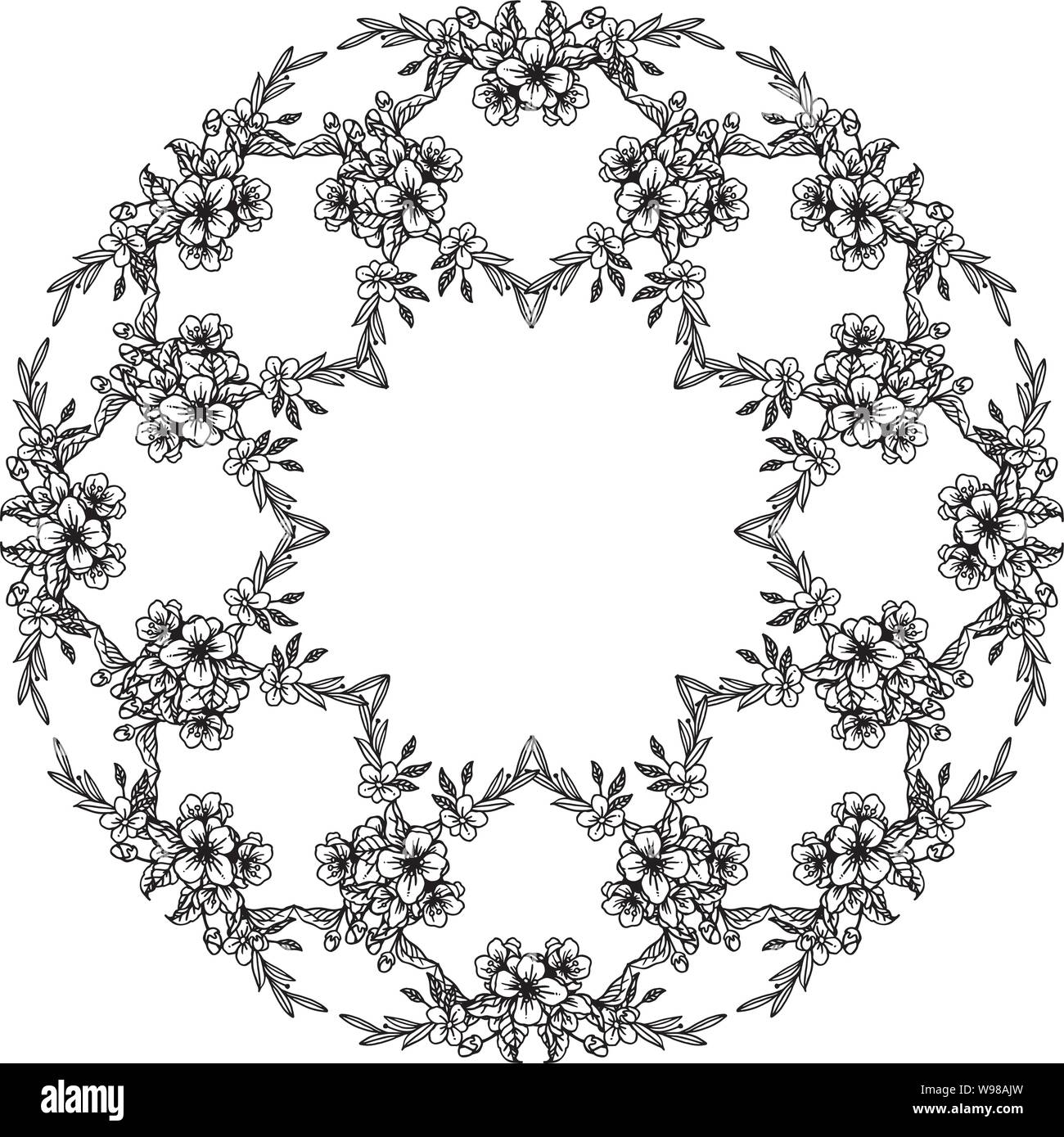 Abstract floral frame background, for various design of greeting card ...