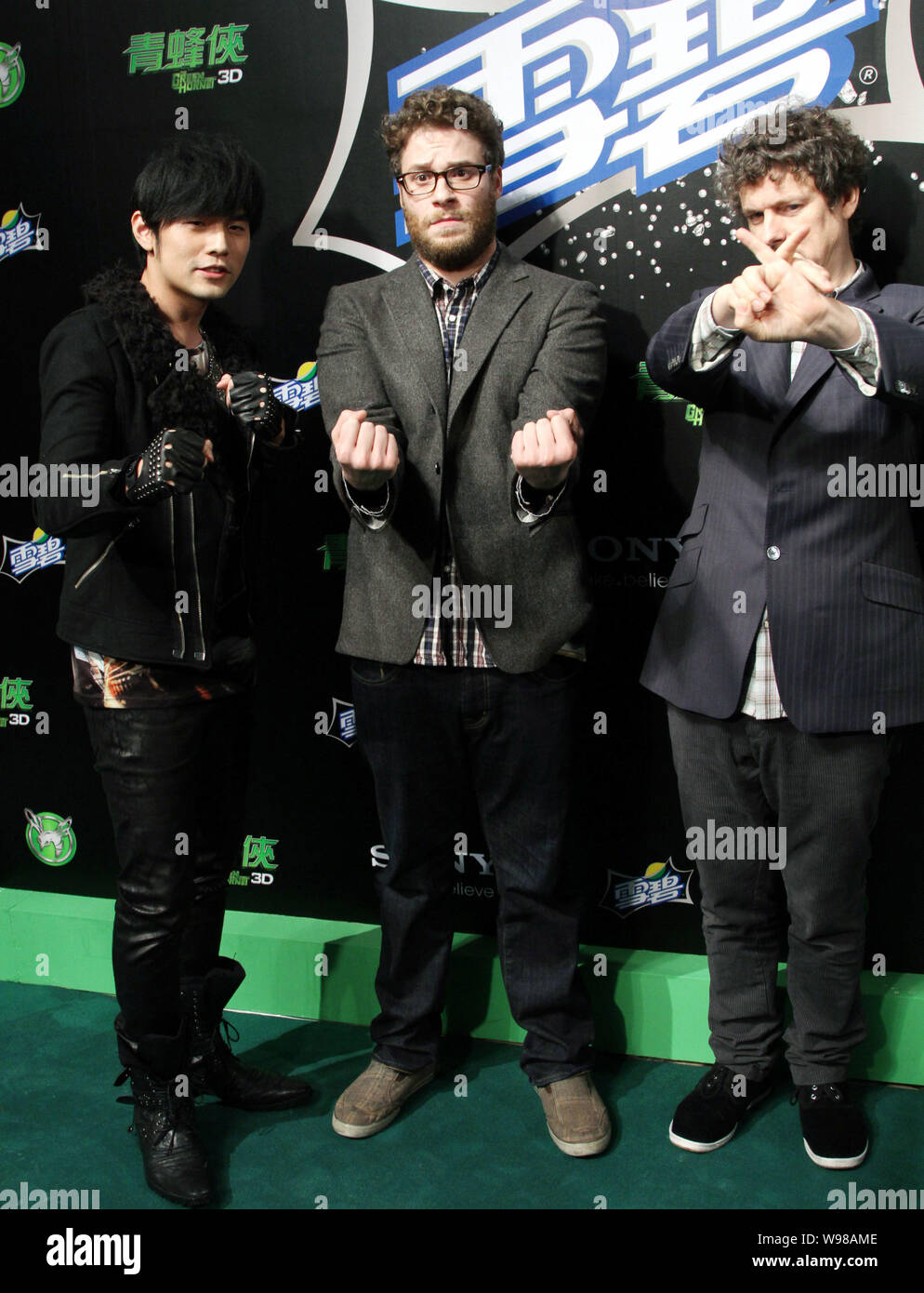 (From left) Taiwanese singer and actor Jay Chou, Canadian actor Seth ...