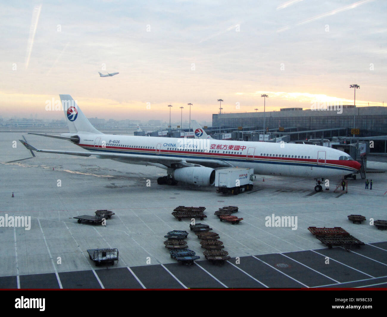 --FILE--Jet planes of China Eastern Airlines are pictured at the ...