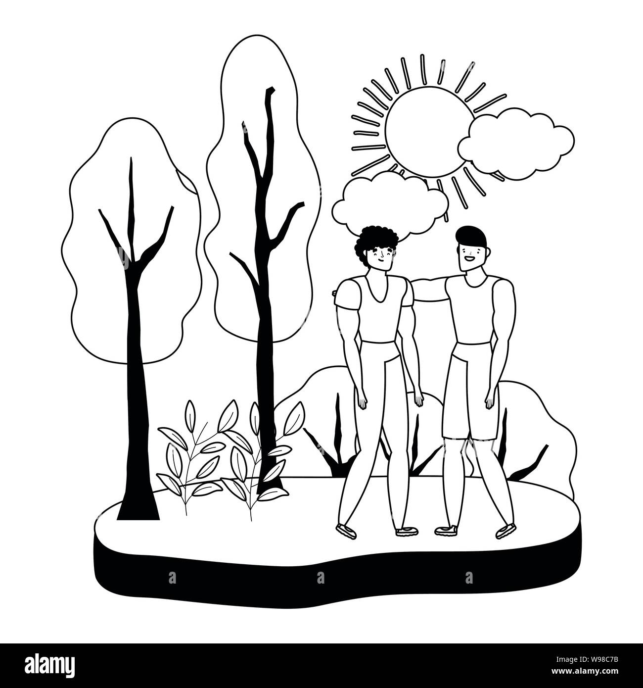 Avatar men design, Boys males friends person and human theme Vector ...