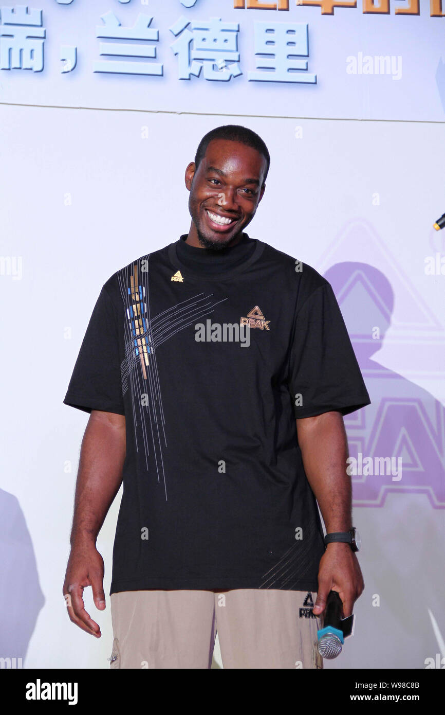 NBA star Carl Landry of New Orleans Hornets is pictured at an event ...