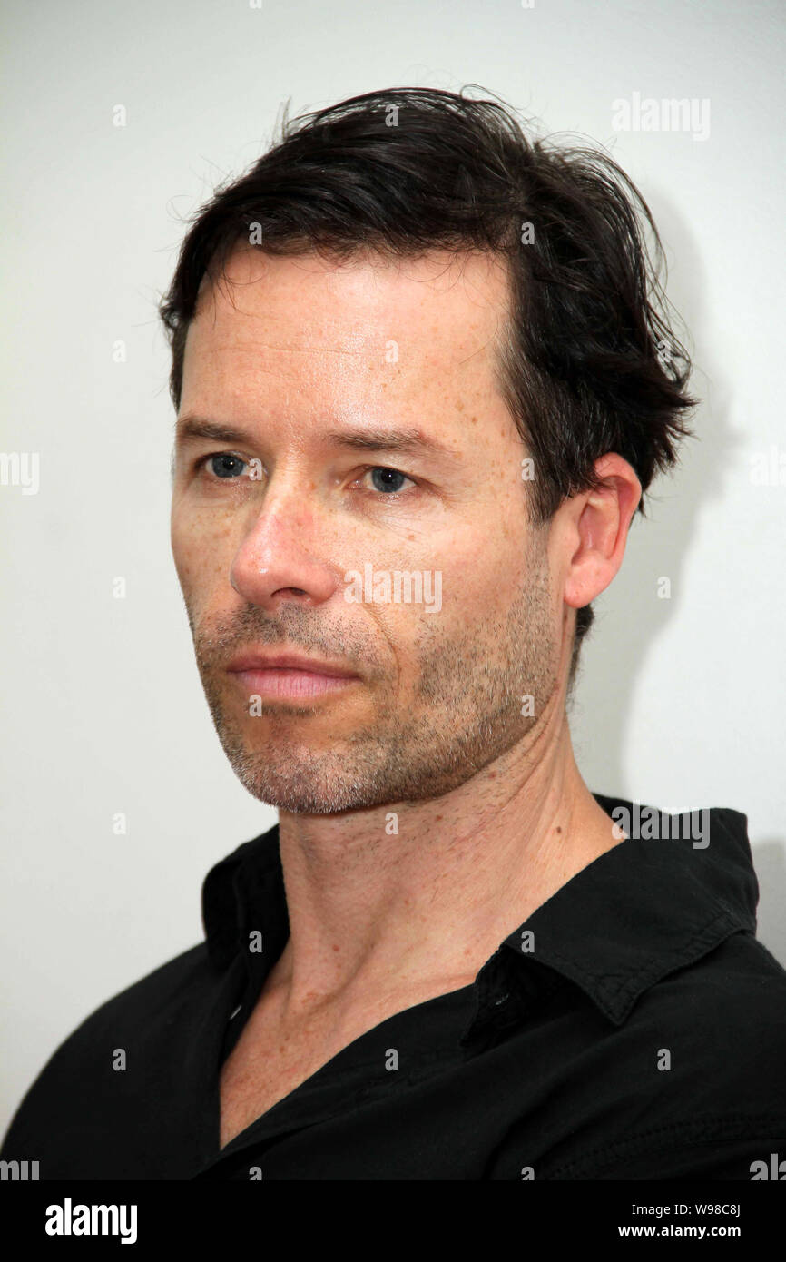 Australian actor Guy Pearce attends a meeting with local students to ...