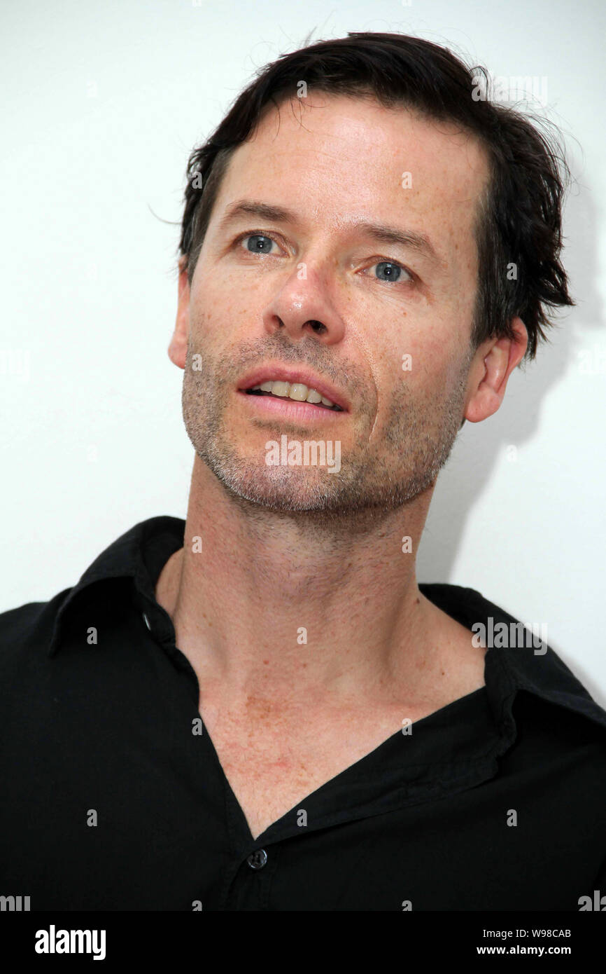 Australian actor Guy Pearce attends a meeting with local students to ...